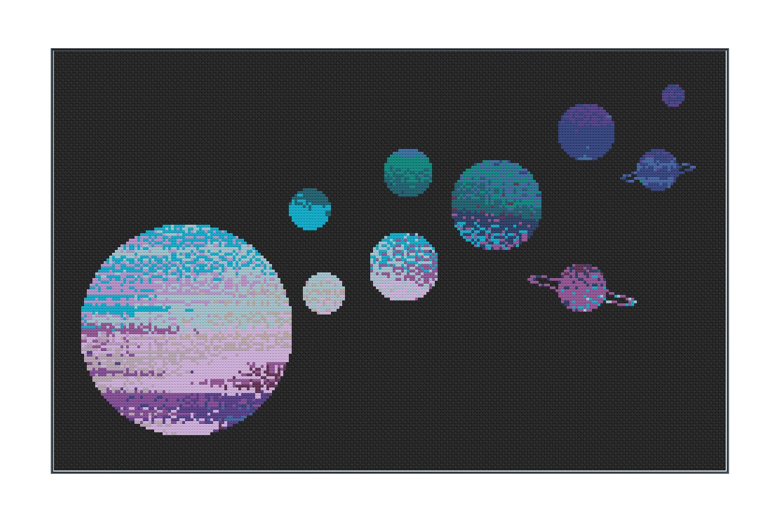 Planet Cross Stitch Pattern | Space Cross Stitch | Celestial Cross ...