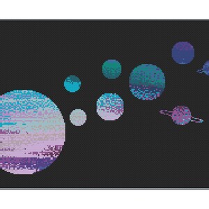 Planet Cross Stitch Pattern | Space Cross Stitch | Celestial Cross ...