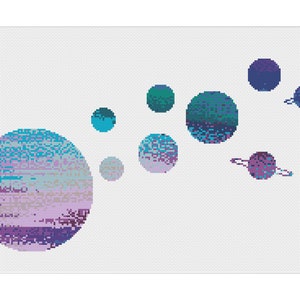 Planet Cross Stitch Pattern Space Cross Stitch Celestial - Etsy