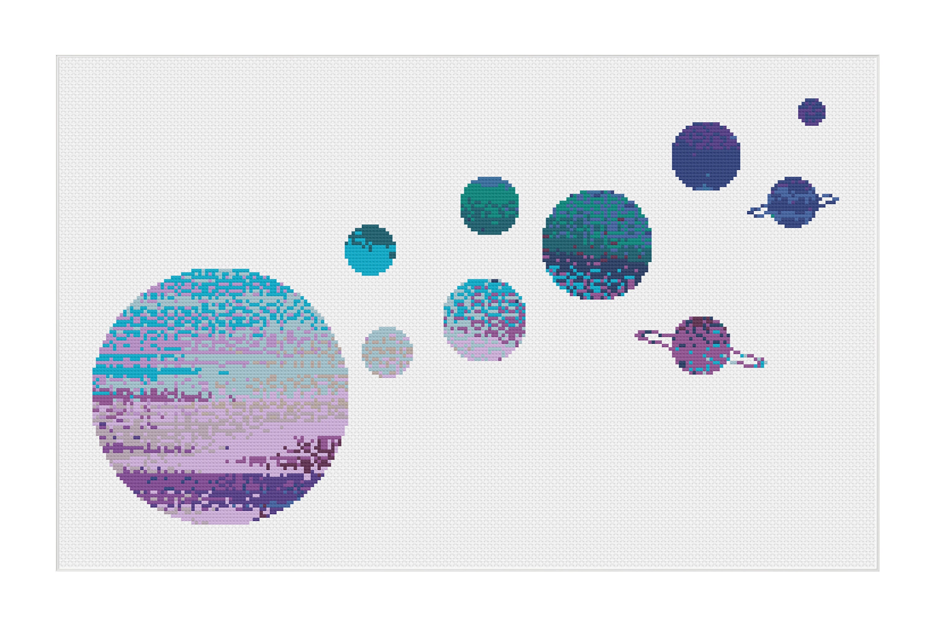 Planet Cross Stitch Pattern Space Cross Stitch Celestial - Etsy UK