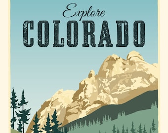 Colorado Poster Vintage - Etsy