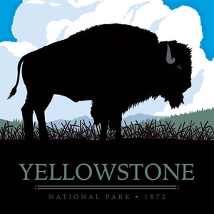 Yellowstone National Park - 1872 - Vintage Style Travel Poster - Etsy