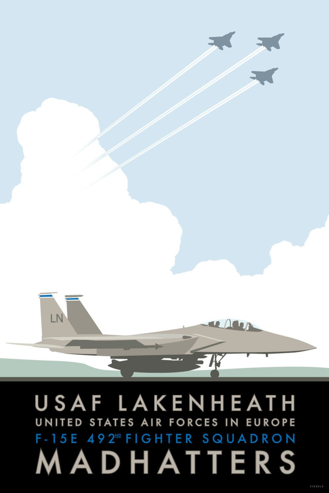 USAF Lakenheath United States Air Forces in Europe F-15 E 492nd Fighter ...