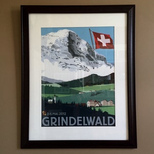 Grindelwald, Switzerland - Vintage Style Travel Poster - Etsy