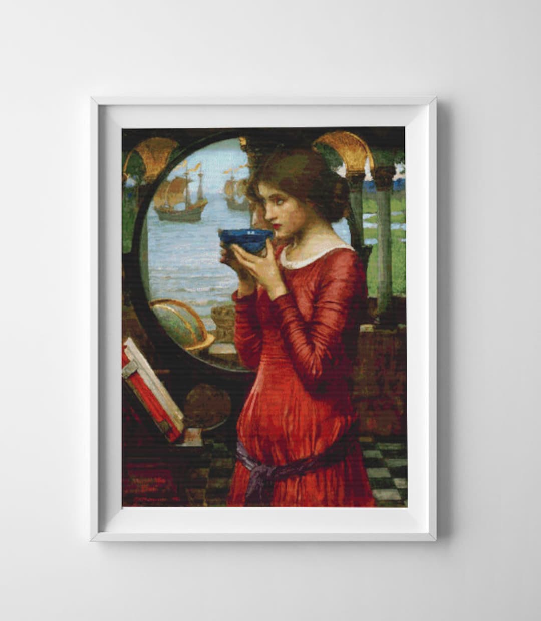 Destiny John William Waterhouse Cross Stitch Pattern Large Counted ...