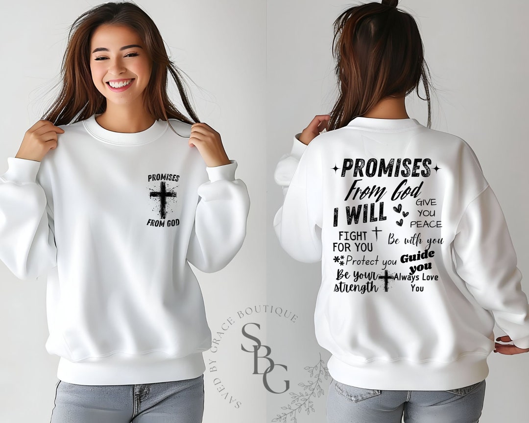 Promises From God PNG Front and Back Image, Religious, Jesus, God ...