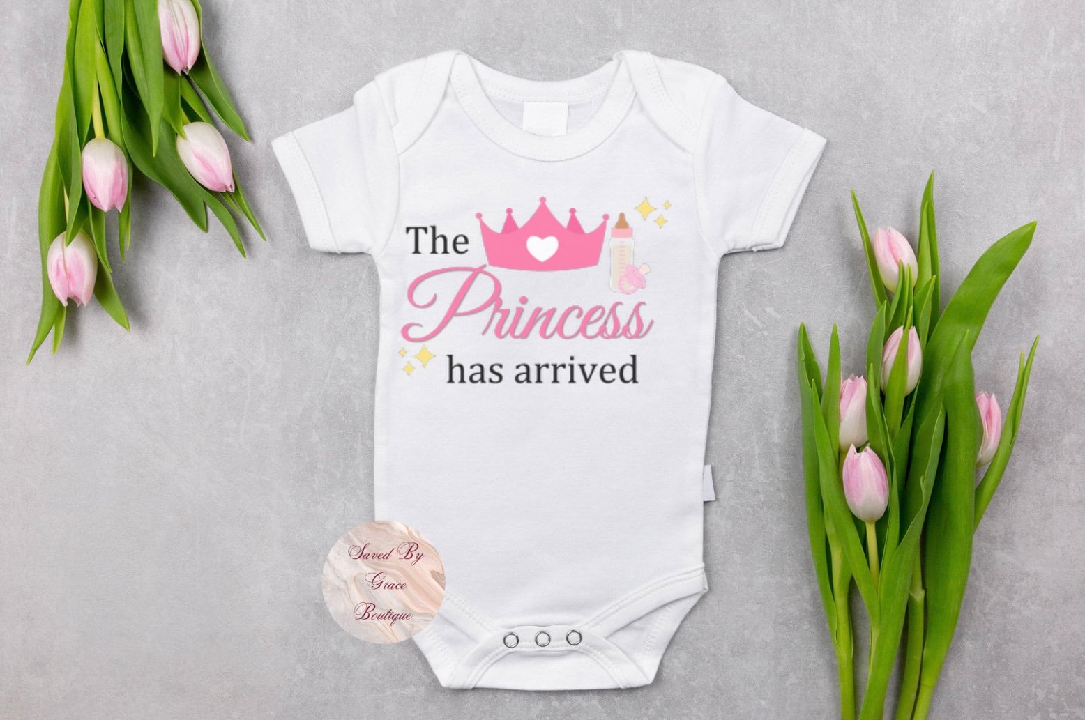 The Princess Has Arrived Png, Baby Shower, Newborn Png, Baby Girl Png ...