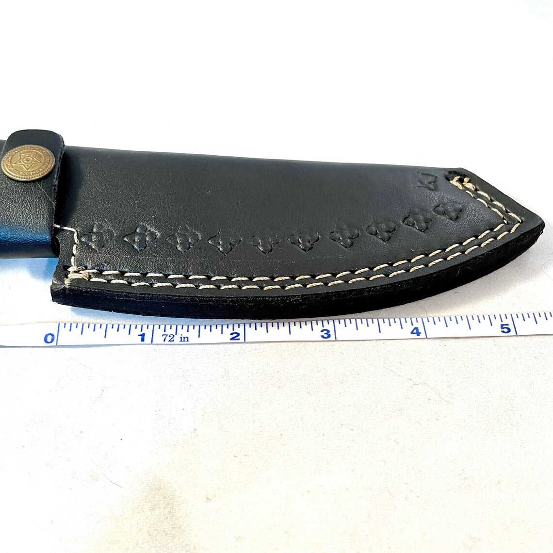 Leather Knife Sheath Fixed Blade Knife Black Leather for up to | Etsy
