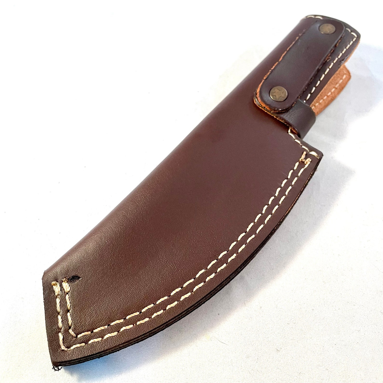 Leather Knife Sheath Fixed Blade Knife Brown Leather for up to | Etsy