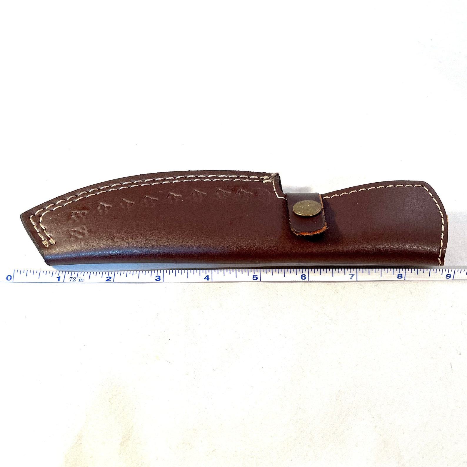 Leather Knife Sheath Fixed Blade Knife Brown Leather for up to | Etsy