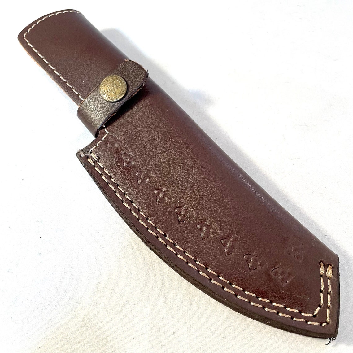 Leather Knife Sheath Fixed Blade Knife Brown Leather for up to | Etsy