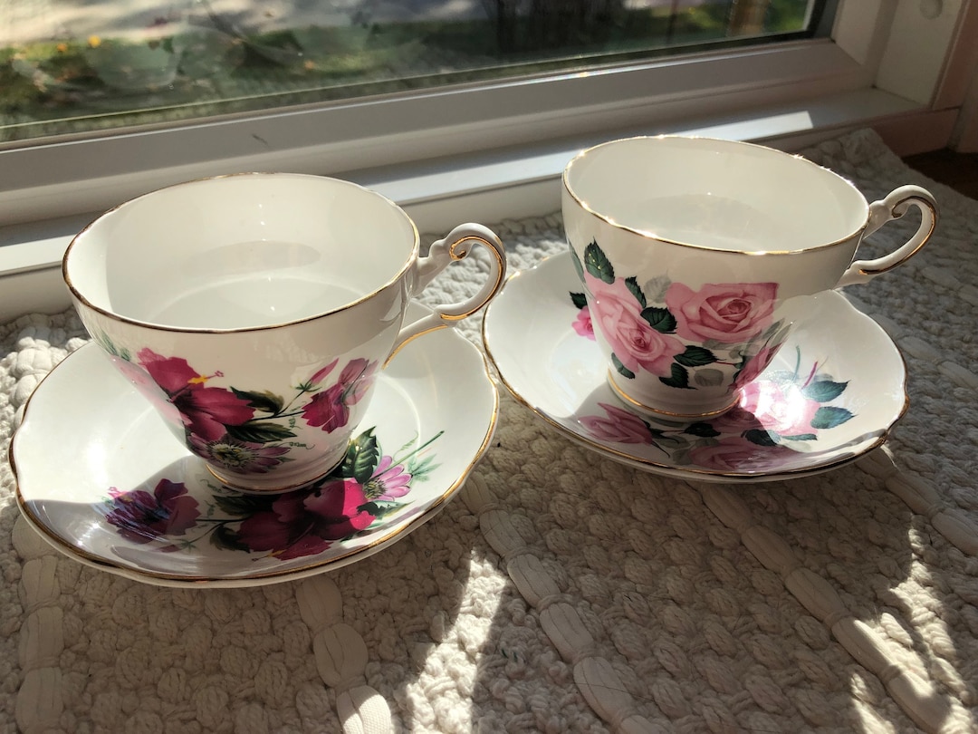 Regency Bone China Tea Cups Made in England - Tea for Two - Etsy