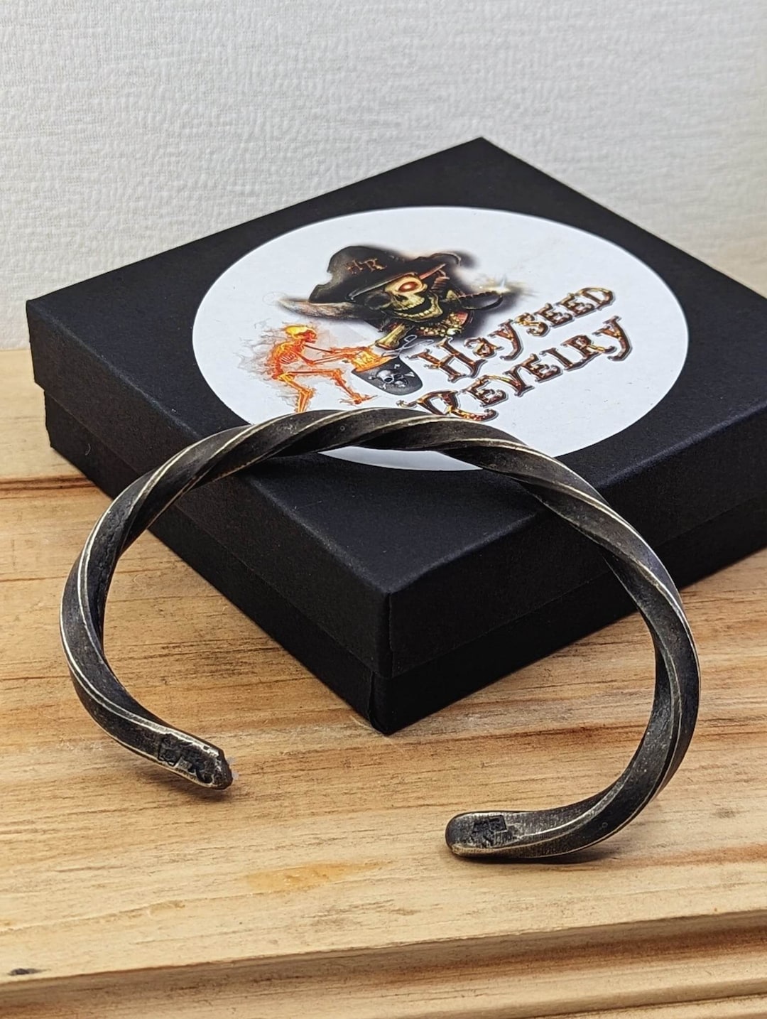 1.5 OZ Silver .999 Hand Crafted Wrist Stacker Bracelet Antiqued Medium ...