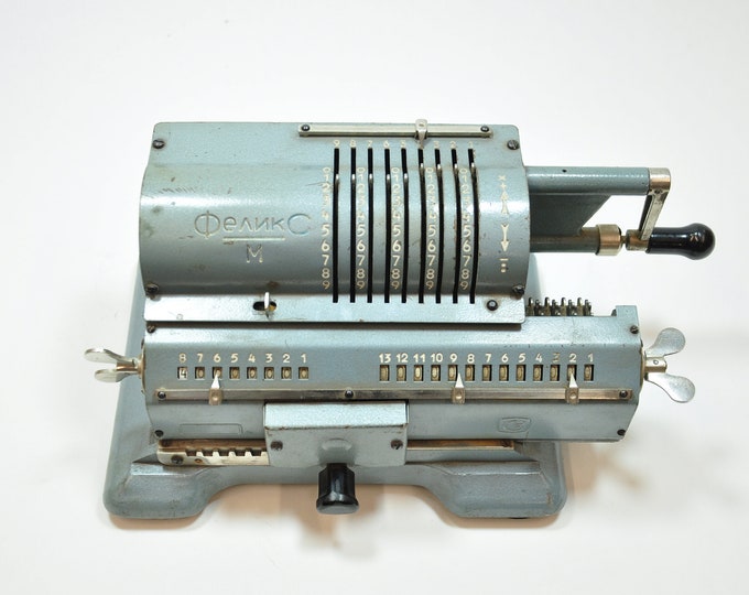 Vintage Original Manual Calculator, Feliks M, Mechanical Calculator ...