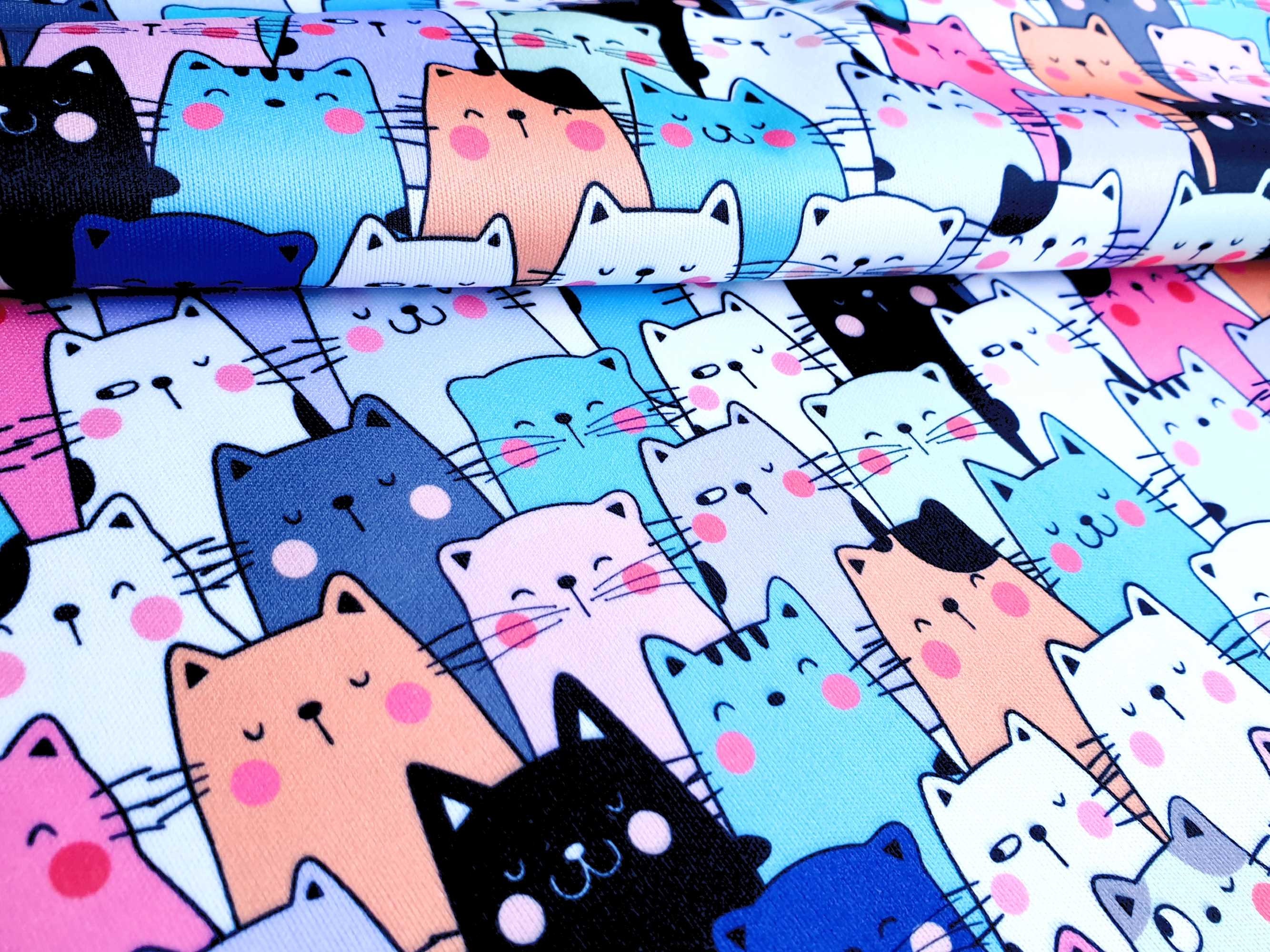 PUL Waterproof Fabric, Comical Cats - Etsy