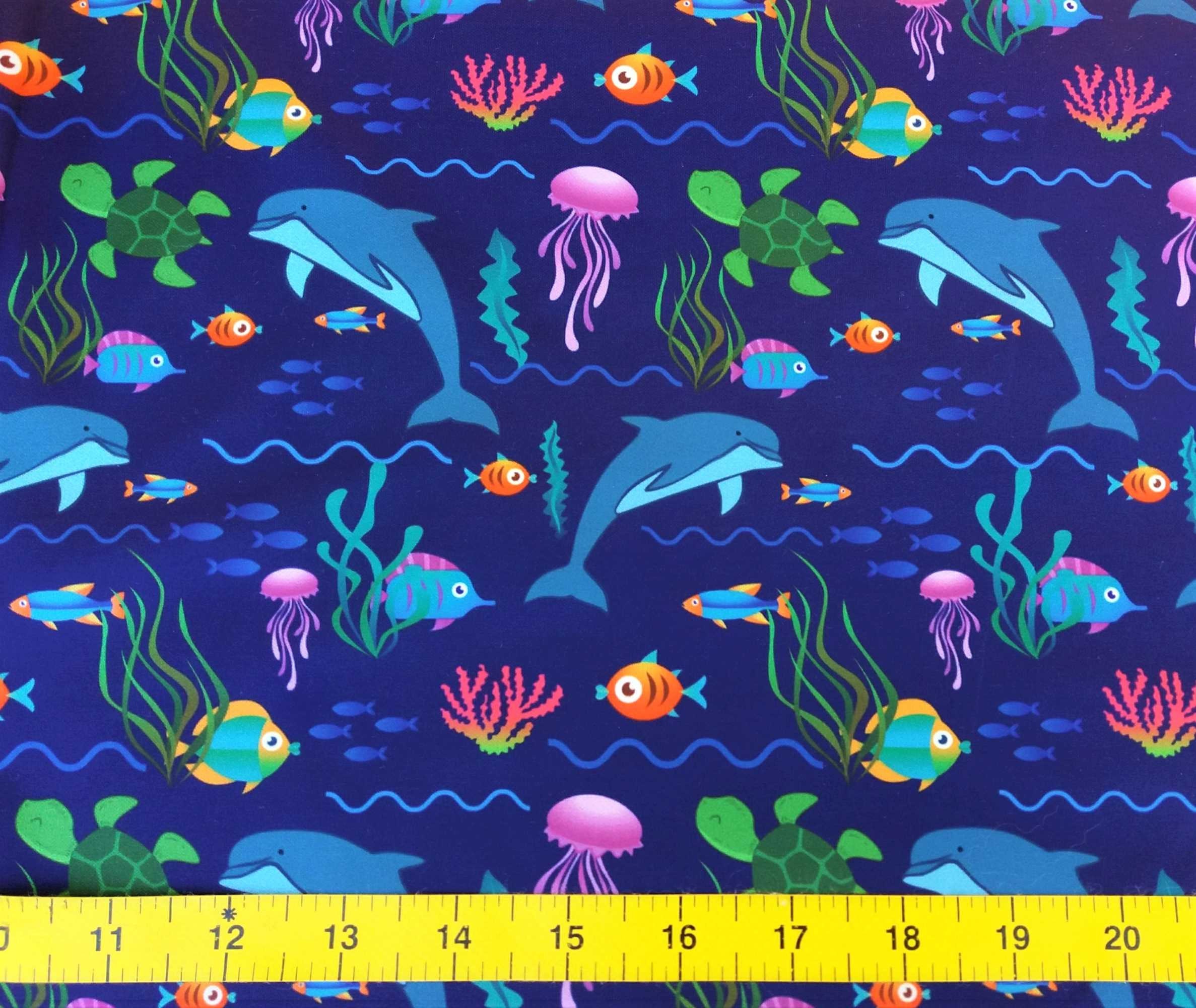 PUL Waterproof Fabric Under the Sea Fish Ocean - Etsy UK