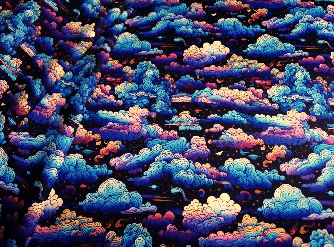 PUL Waterproof Fabric, Purple Sky - Etsy