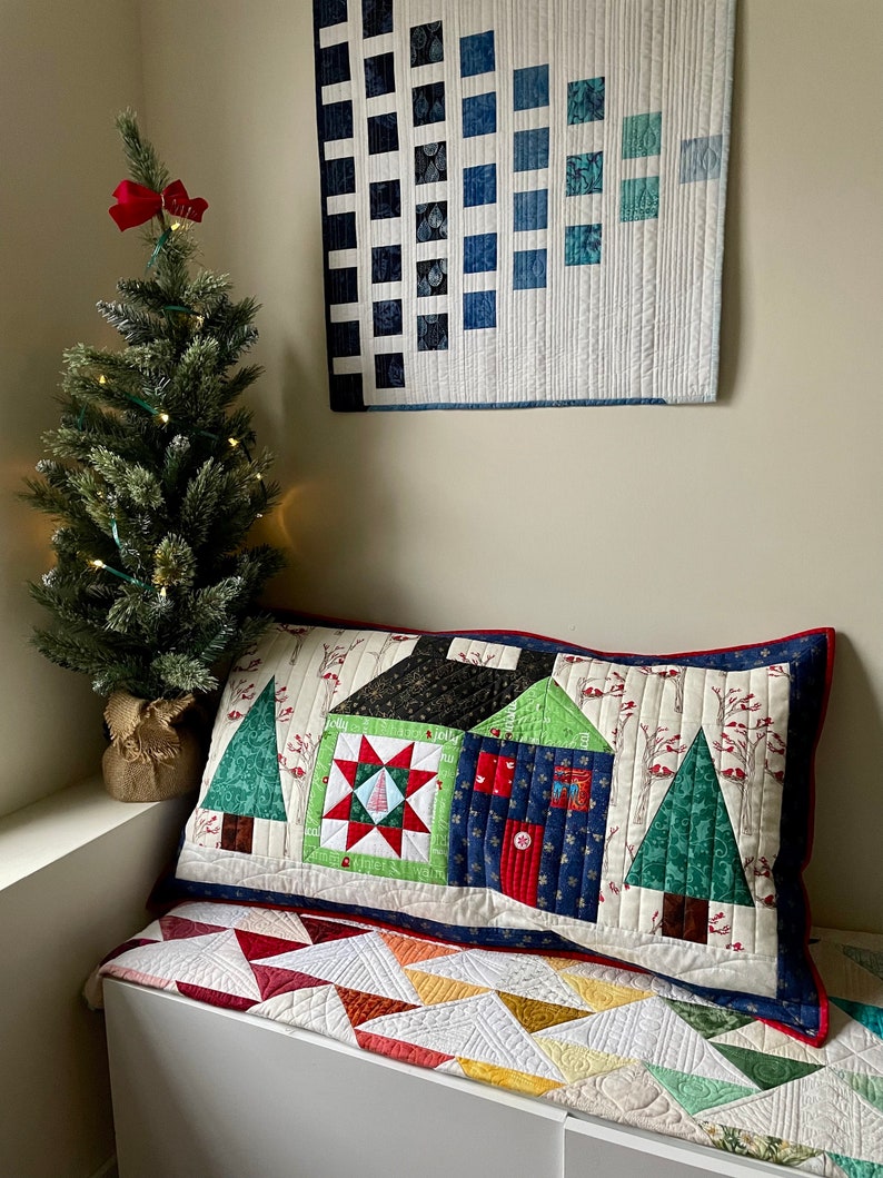 Rainbow Neighbourhood, PDF Quilt Pattern, Throw, Twin, Simple, Original Design, Negative Space ...