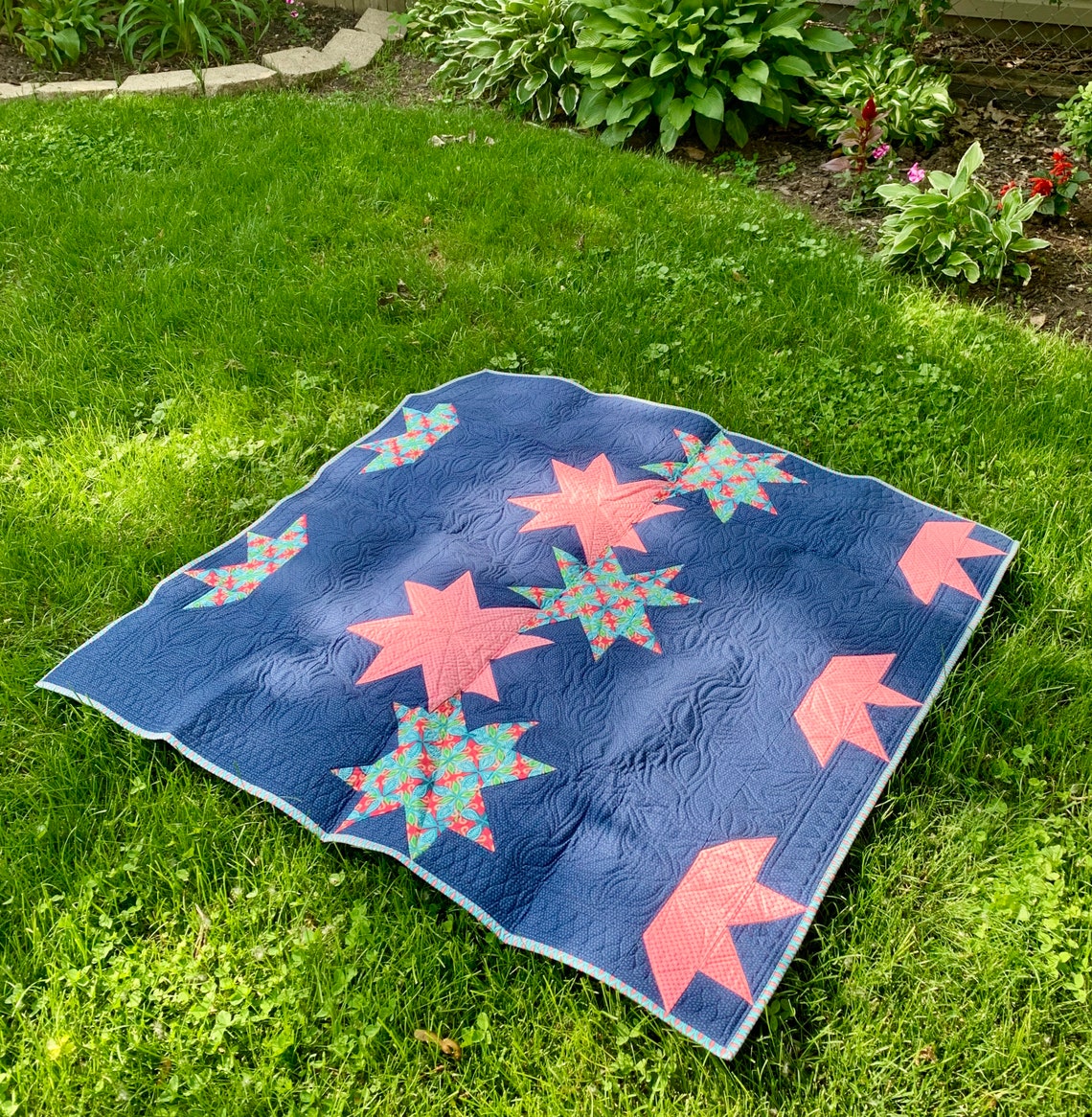 Stars Aligned PDF Quilt Pattern Throw Quilt Modern Quilt - Etsy Canada