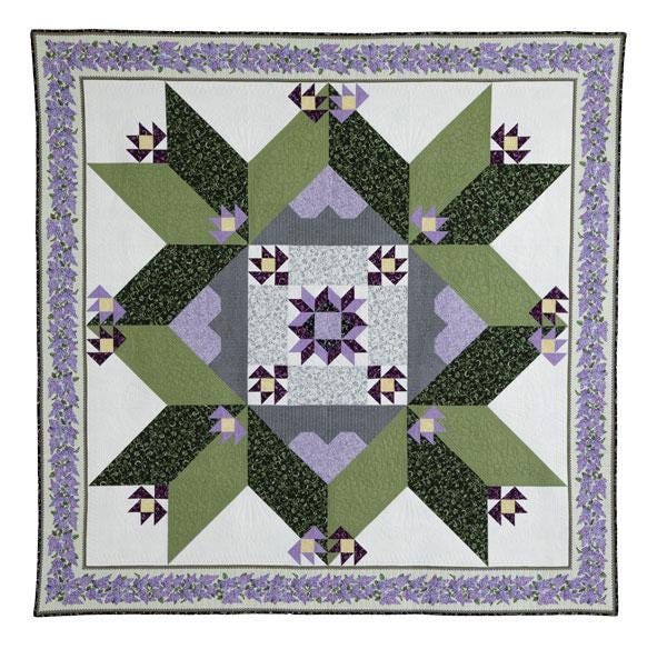 Lilac Love, PDF Quilt Pattern, Large Quilt, Original Design, Negative ...
