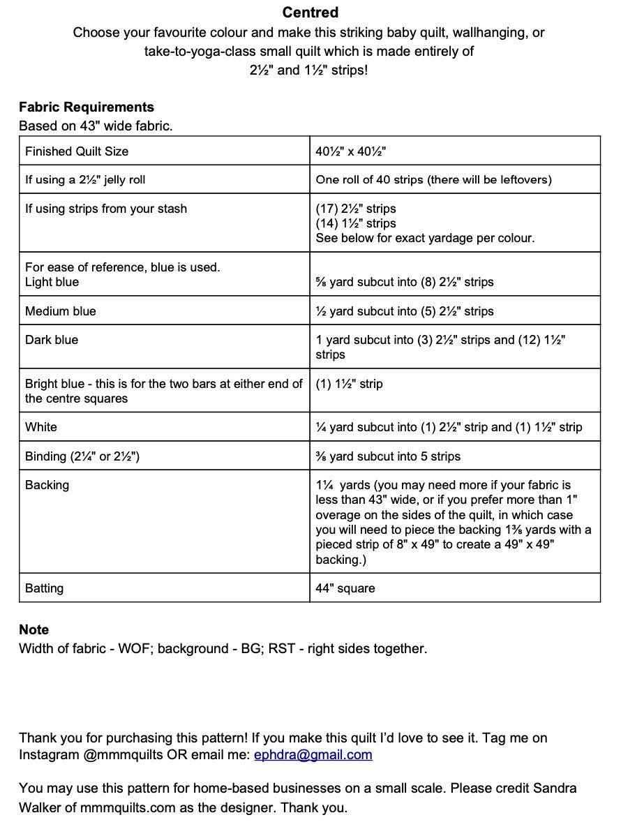 Centred - PDF Quilt Pattern, Throw Quilt, Modern Quilt, Pattern, Log ...