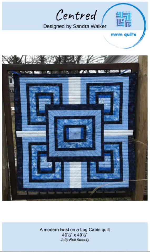 Centred PDF Quilt Pattern Throw Quilt Modern Quilt Modern | Etsy Canada