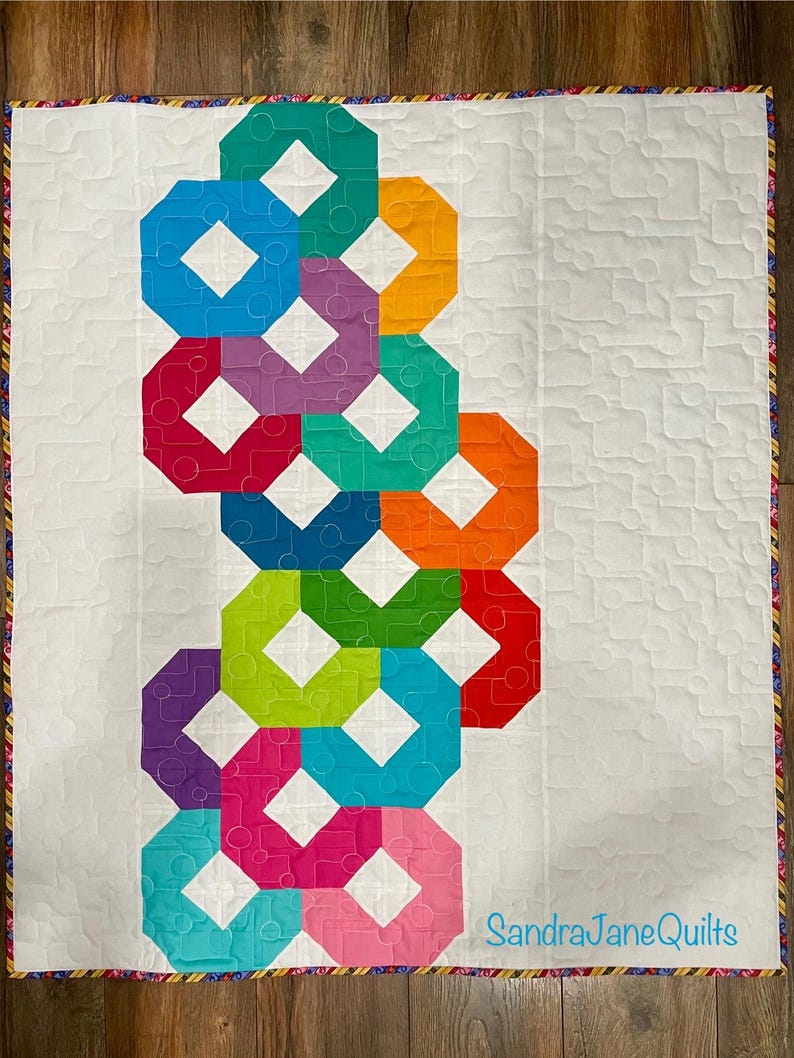Sunset Strip, PDF Quilt Pattern, Throw Quilt, Baby Quilt, Simple Quilt ...