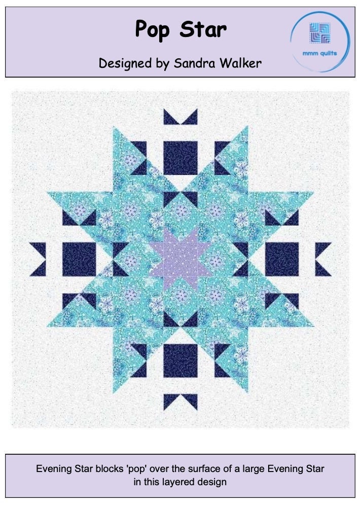 Pop Star Star Quilt PDF Quilt Pattern Modern Quilt Baby - Etsy
