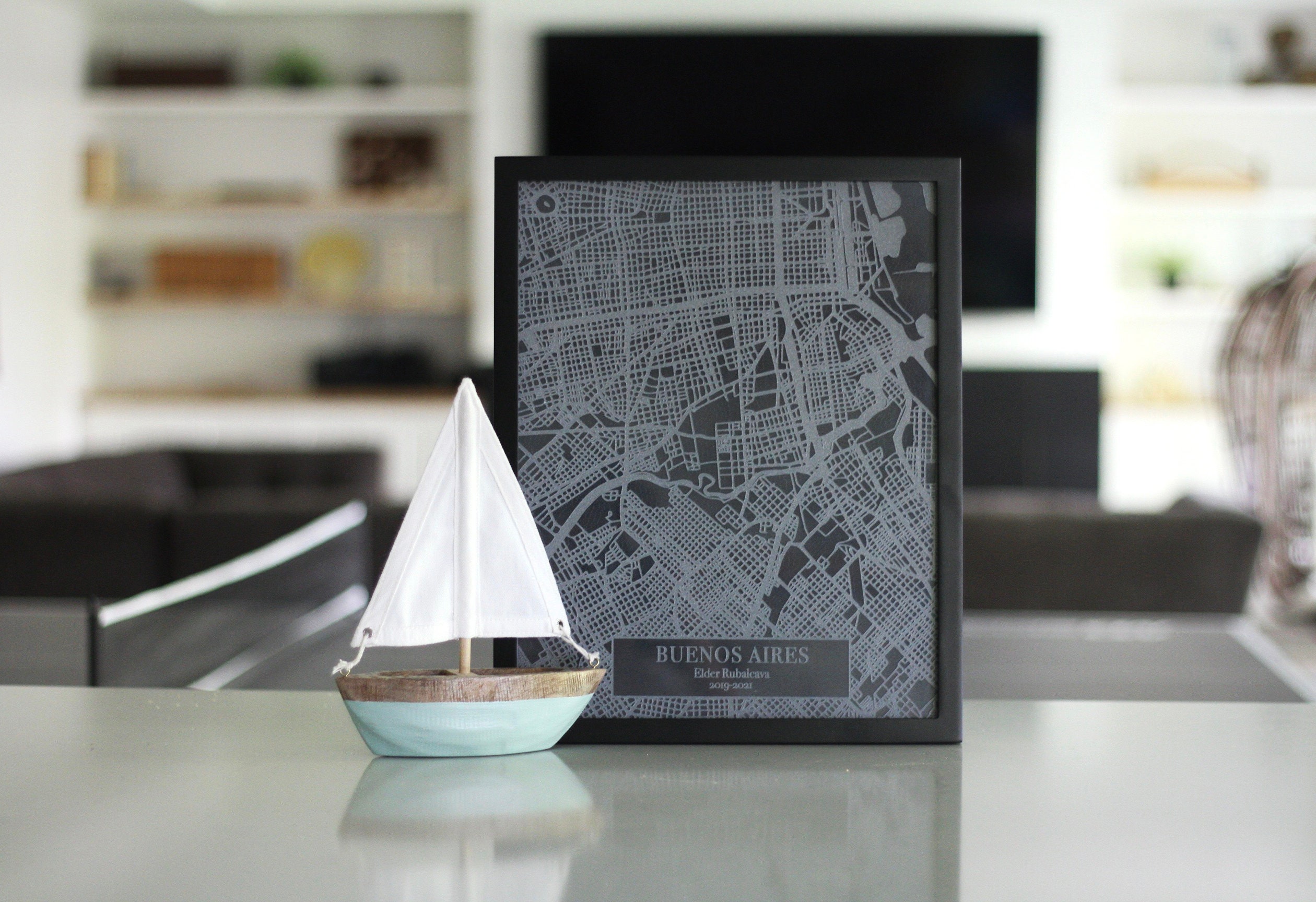 Custom Engraved Street Map Art Any City - Etsy