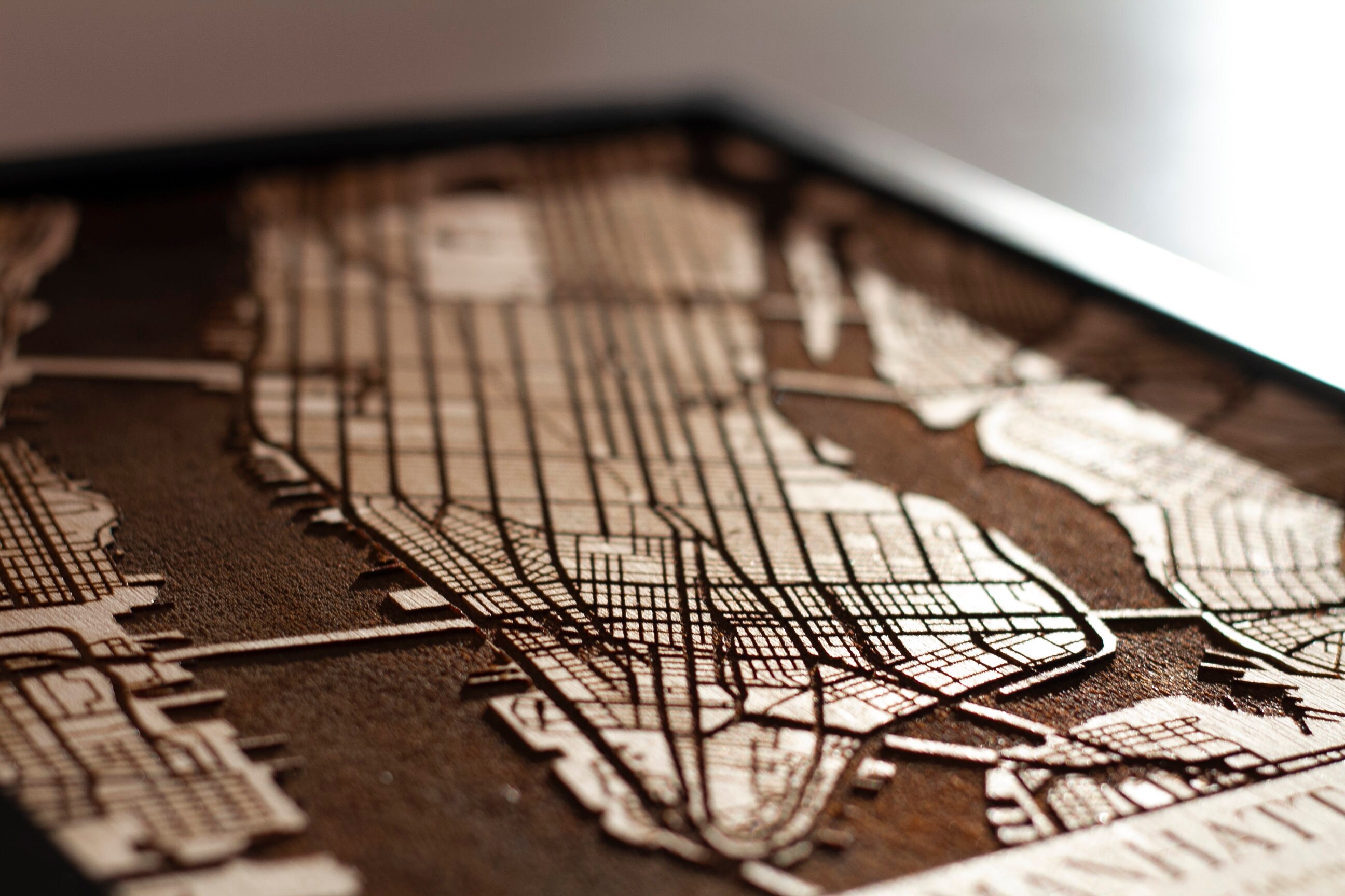 Custom Engraved Street Map Art Any City - Etsy
