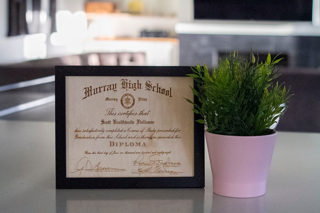 Custom Engraved Diploma - Etsy