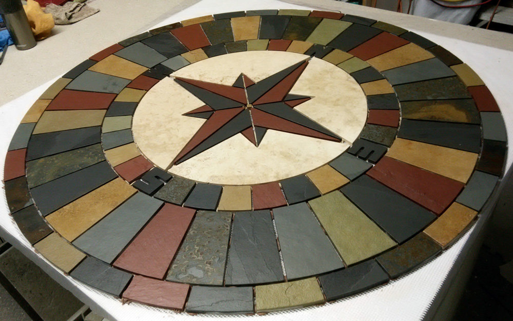 32 72 or Custom Size 48 60 Natural Multicolor Slate and Travertine ...
