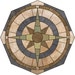 Handcrafted Porcelain Tile Classic Compass Rose Mosaic Medallion Made ...