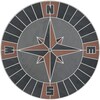 Tile Mosaic Medallion Natural Stone Mariners Compass Rose Travertine ...