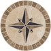 Tile Mosaic Medallion Natural Stone Mariners Compass Rose Travertine ...