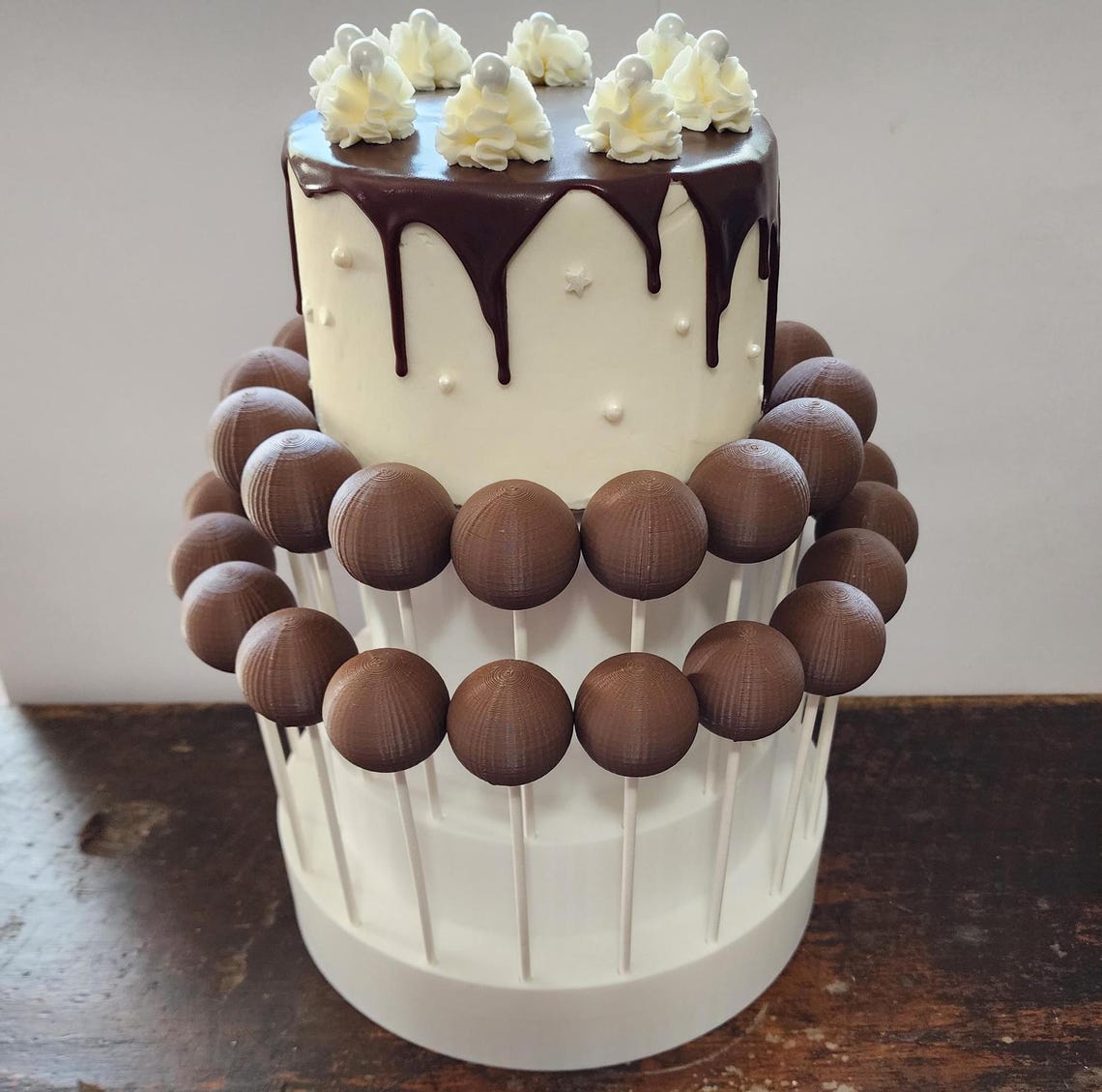 Cake and Cake Pop Tower That Holds up to a 6" Cake and 3 Dozen Cake ...
