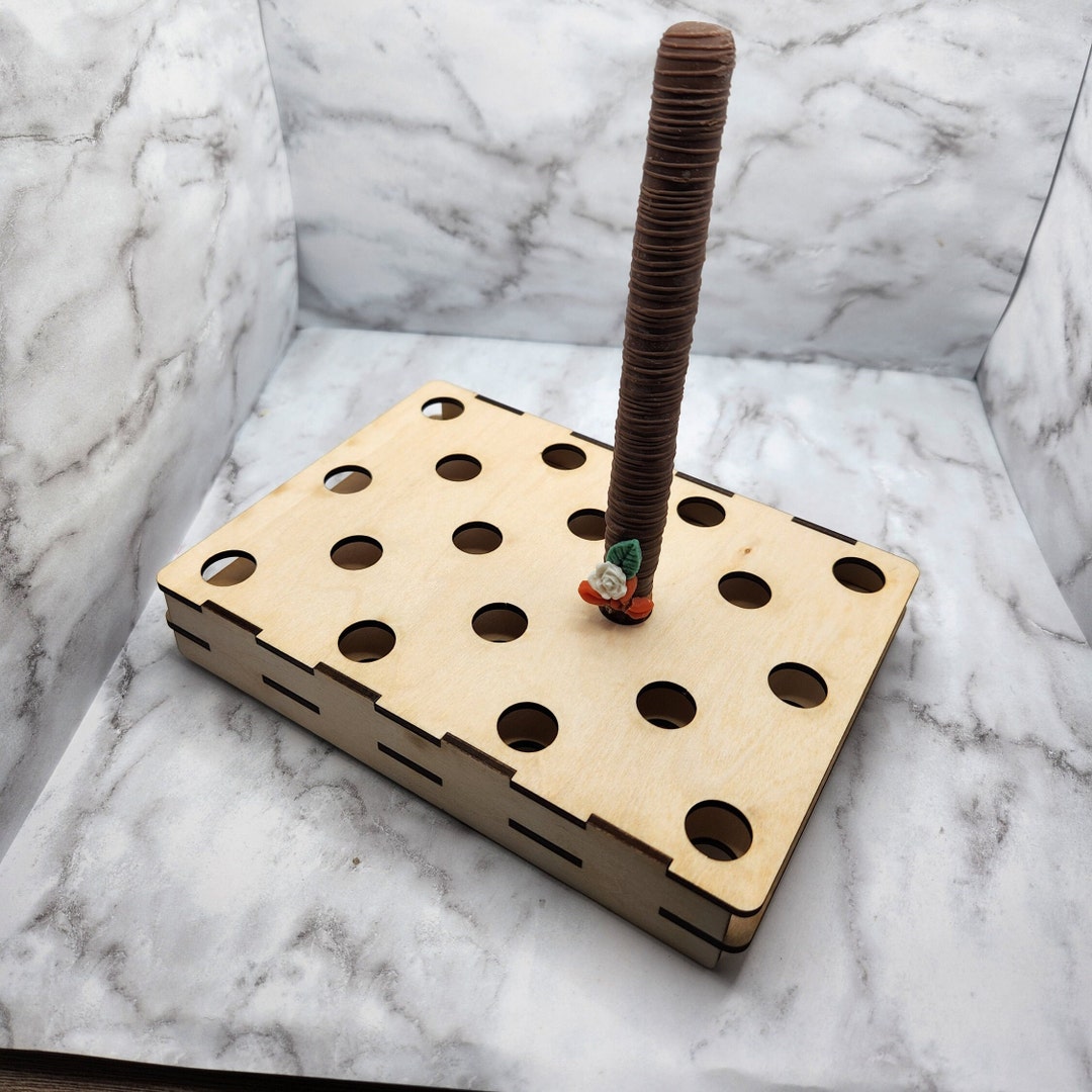 18 Hole Pretzel Rod Stand Laser Cut Pretzel Holder Marker Stand ...