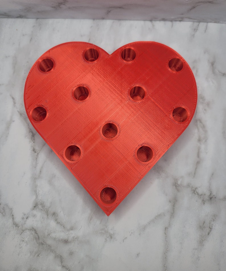 Pretzel Rod Stand 12 Hole Heart Shaped Dessert Table Treat Displays ...