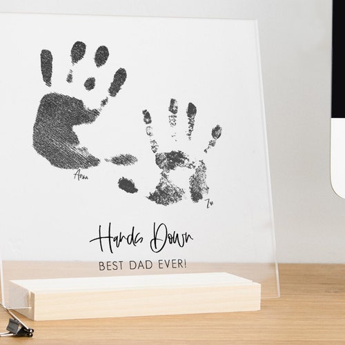 Gift for Dad Handprint Art Dad Gift Gift From Son Printable | Etsy