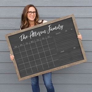Personalized Chalkboard Homeschool Schedule 24x36 Dry Erase Monthly ...