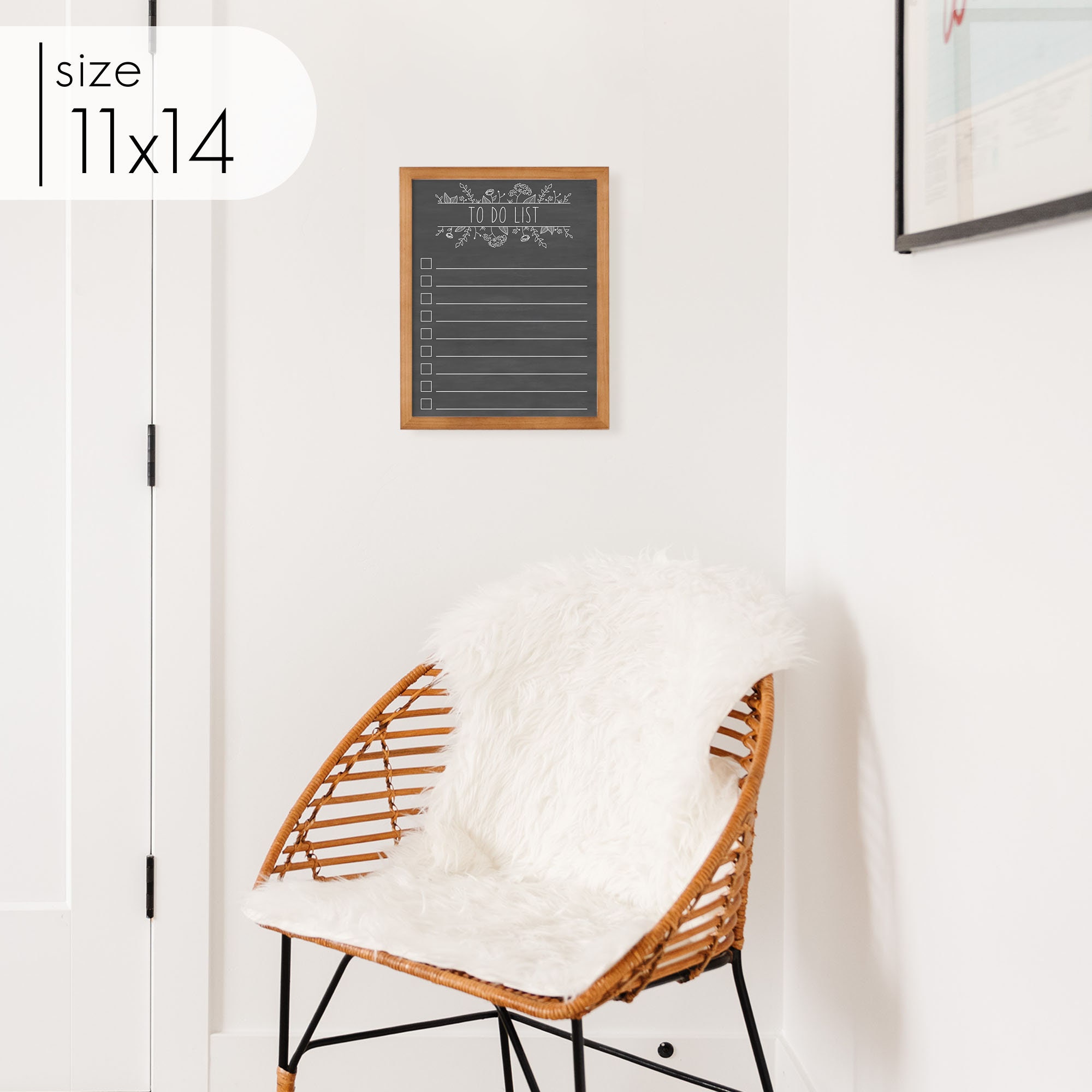11x14 Framed to Do Checklist Chalkboard Style Dry Erase | Etsy