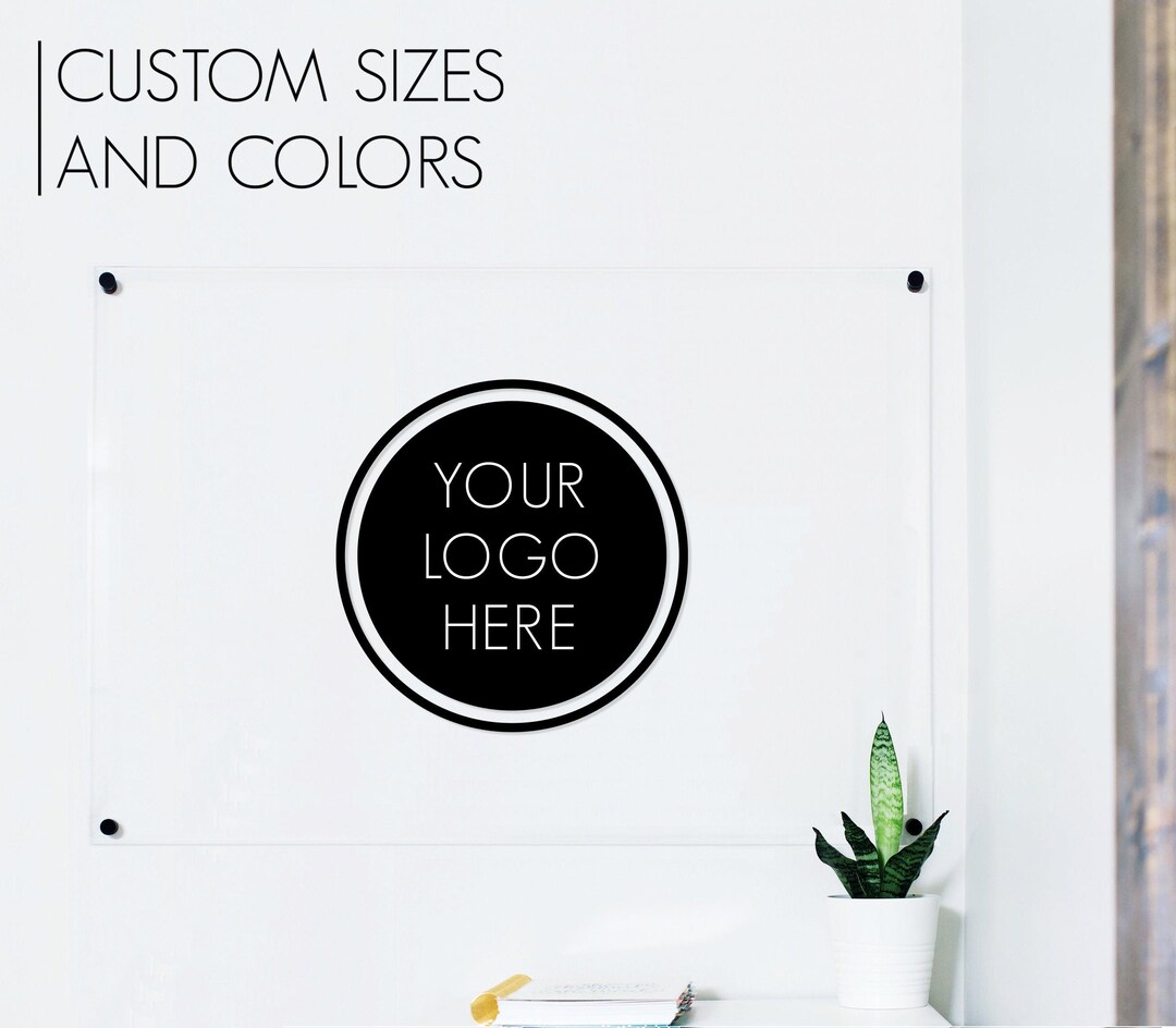 Rectangular Acrylic Door Sign, Office Storefront Sign, Office Door Sign ...