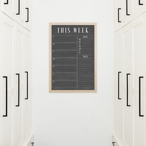 Rustic Large Week Calendar , 24x36 Weekly Planner , Weekly Calendar ...