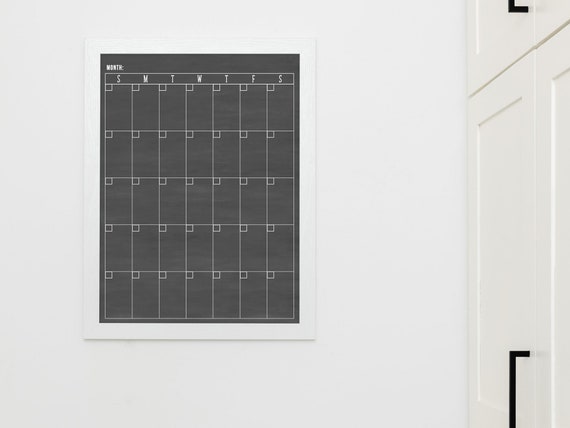 Tall Calendar Minimalist Calendar 18x24 Calendar Dry-erase - Etsy