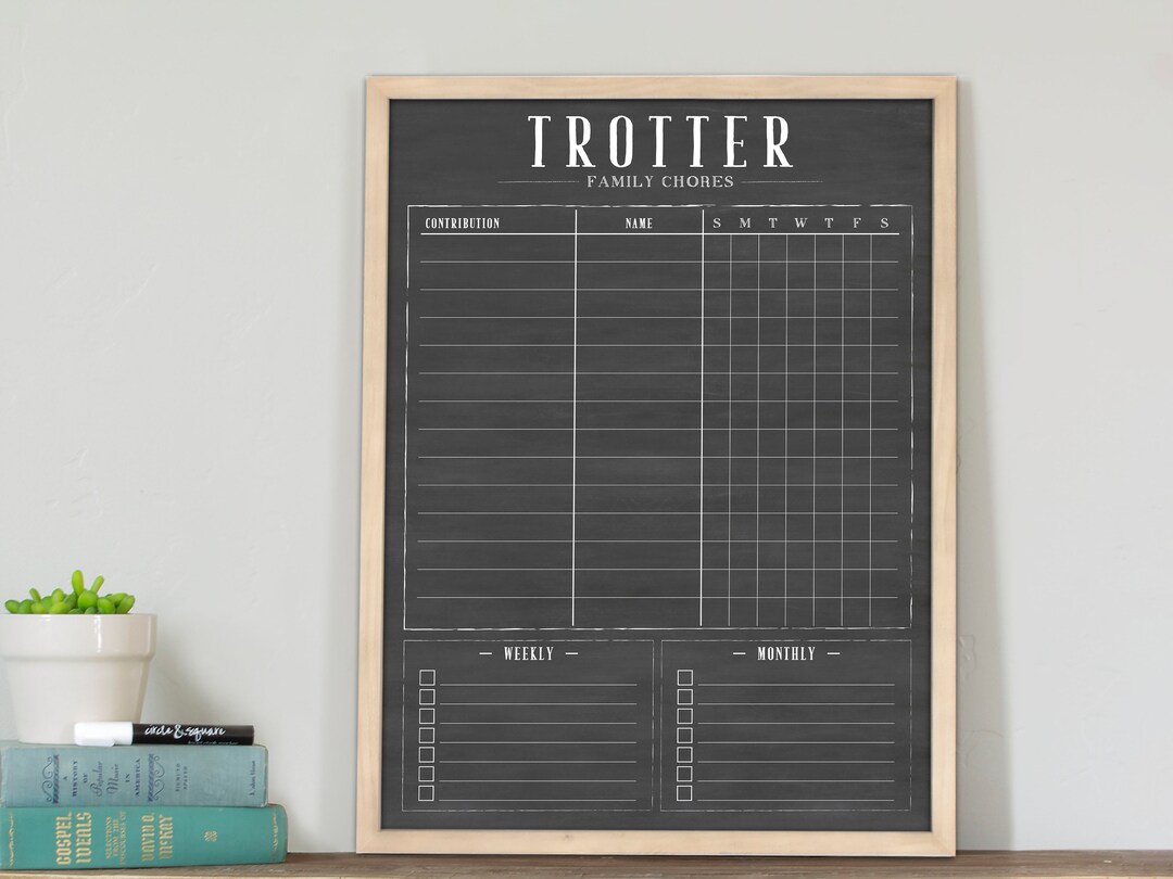 Family Chore Board | Family Chore Chart | 18x24 | #18102 - Etsy