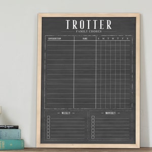 Family Chore Board Family Chore Chart 18x24 18102 - Etsy