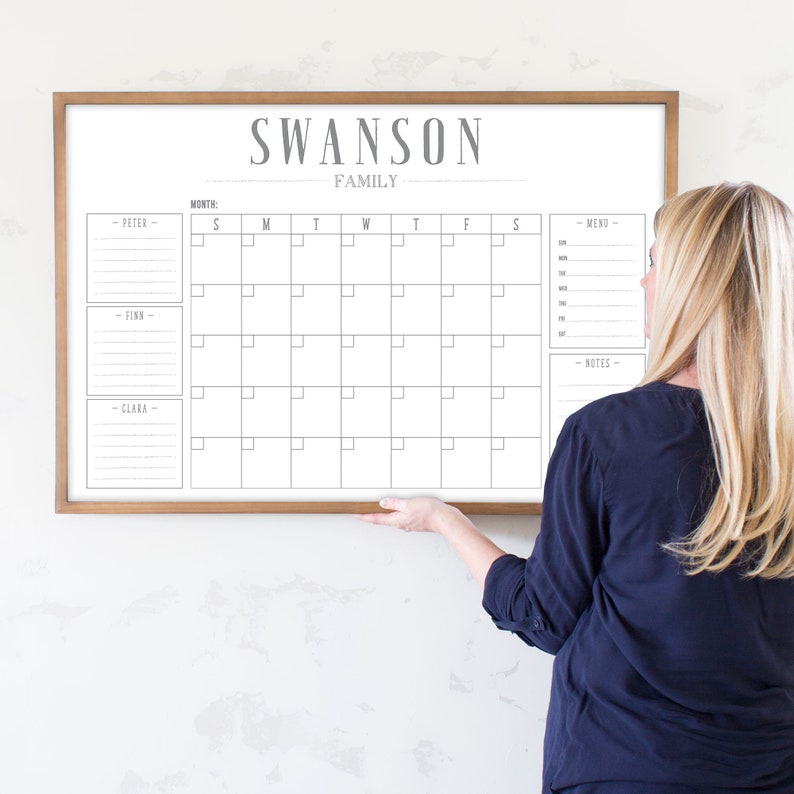 Command Center Calendar Large Wall Calendar Dry Erase - Etsy