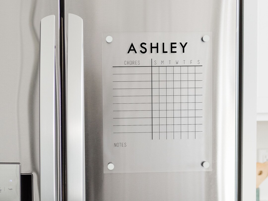 Fridge Chore Chart for Kids Personalized With Name | Magnetic Chore ...