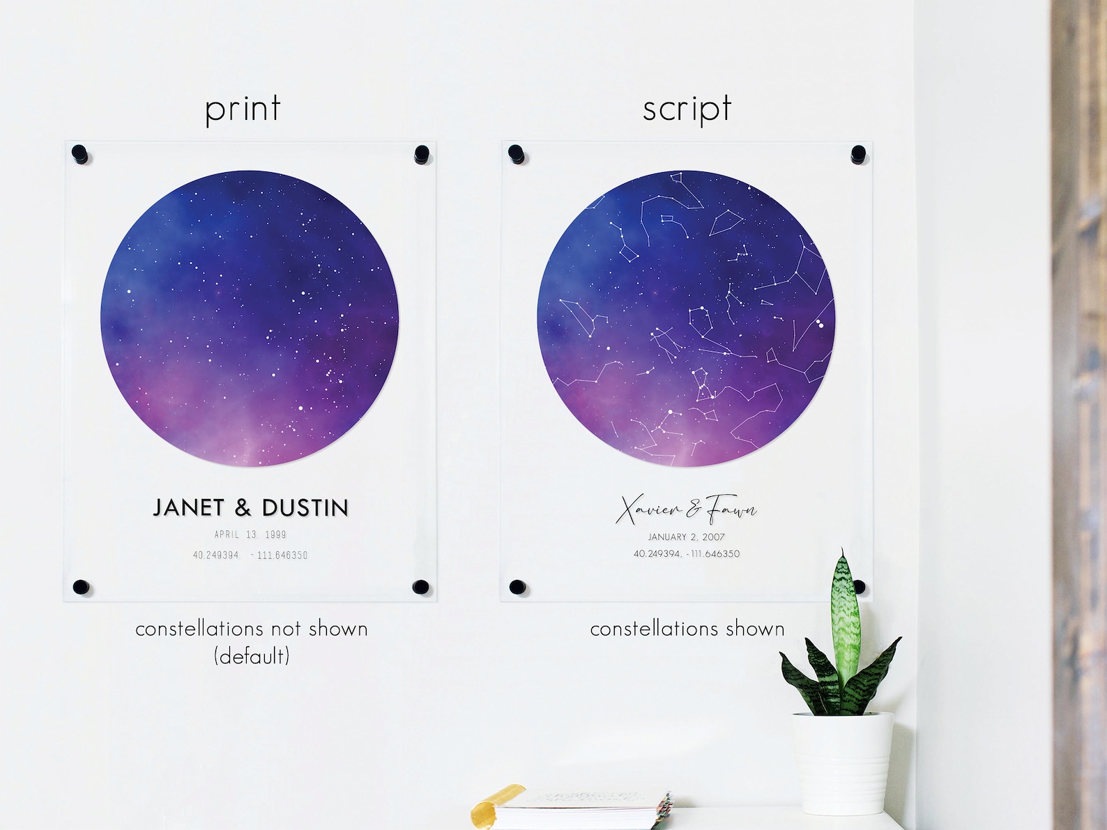 Acrylic Customized Star Map for Wall With Personalized - Etsy