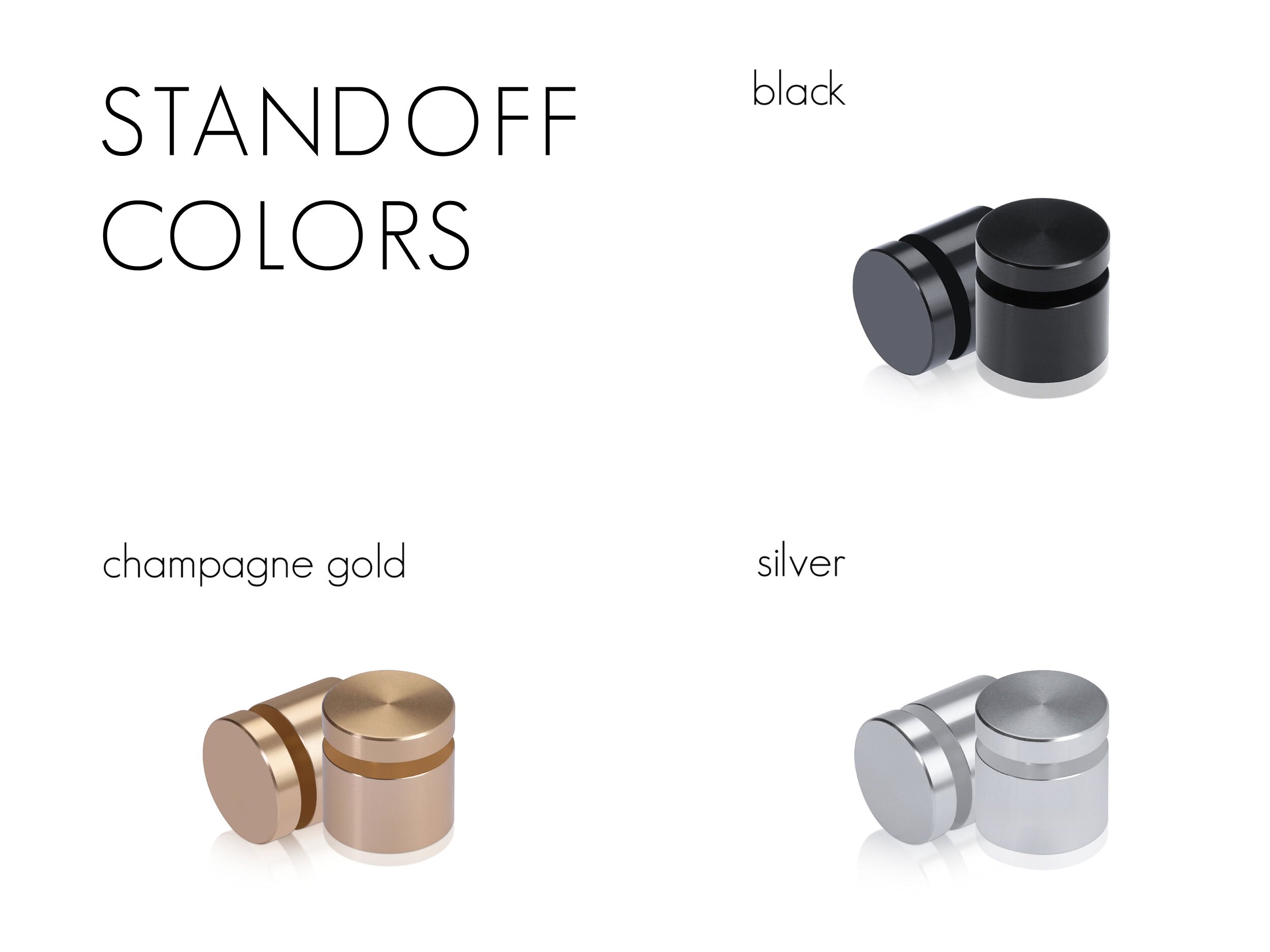 Large 1 Diameter Acrylic Frame Standoffs Only for | Etsy